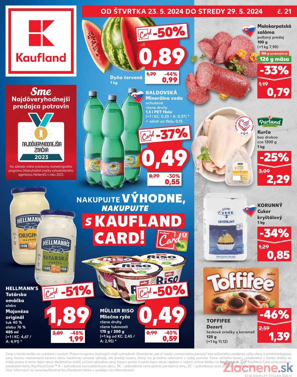 Leták Kaufland 23.5. - 29.5. - Bratislava-Patrónka - 1.strana | Zlacnene.sk
