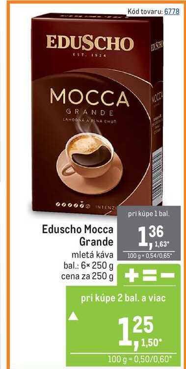 Eduscho Mocca Grande 250g v akcii | Zlacnene.sk