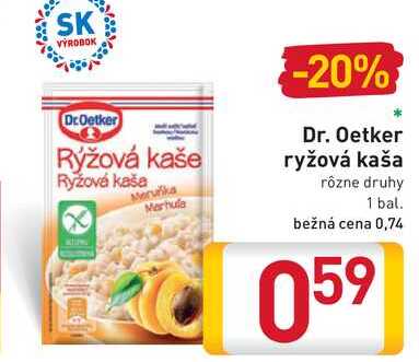 Dr. Oetker ryžová kaša v akcii | Zlacnene.sk