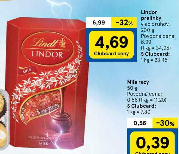 ARCHIV | Lindor pralinky, 200 g v akcii platné do: 8.2.2022 | Zlacnene.sk