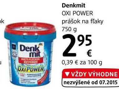 Denkmit OXI POWER prášok na fľaky, 750 g v akcii | Zlacnene.sk