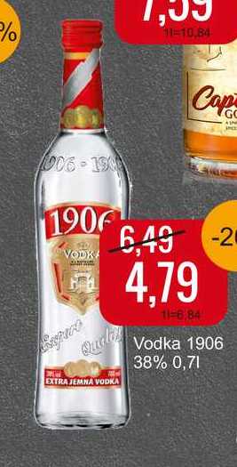 Vodka 1906 38% 0,7 l v akcii | Zlacnene.sk