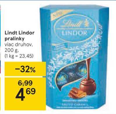 ARCHIV | Lindt Lindor pralinky, 200 g v akcii platné do: 8.3.2022 ...