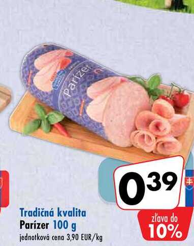 Parizer saláma Mecom 100 g v akcii | Zlacnene.sk