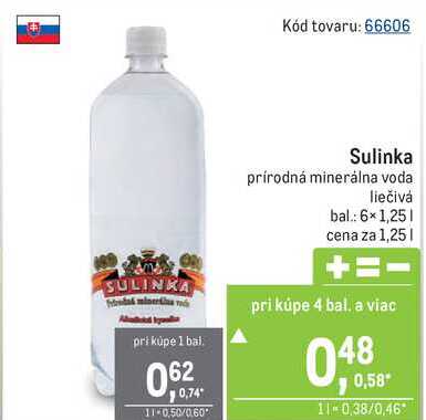 Sulinka 1,25 l v akcii | Zlacnene.sk