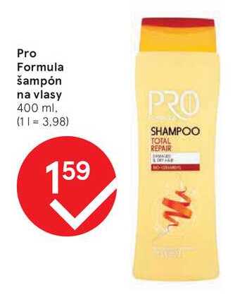 Pro Formula šampón na vlasy, 400 ml v akcii | Zlacnene.sk