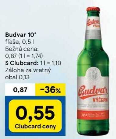 Budweiser Budvar svetlé pivo 10% plechovka 0,5 l v akcii | Zlacnene.sk