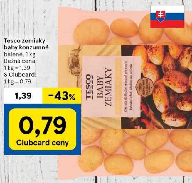 Tesco zemiaky baby konzumné, 1 kg v akcii | Zlacnene.sk