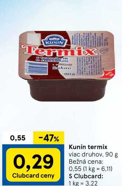 Kunín Termix, 90 g v akcii | Zlacnene.sk