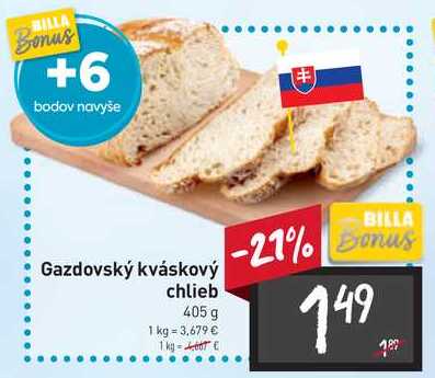 BILLA chlieb toastový 500 g v akcii | Zlacnene.sk